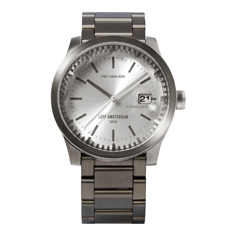 Tube watch S42 date Steel with pearl case - LEFF amsterdam